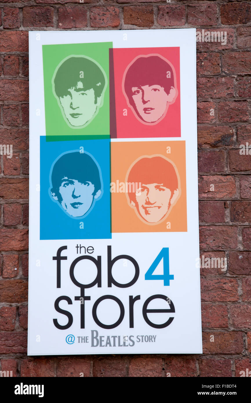 Fab Four Store Sign, Albert Docks; Liverpool; England; UK Stock Photo ...