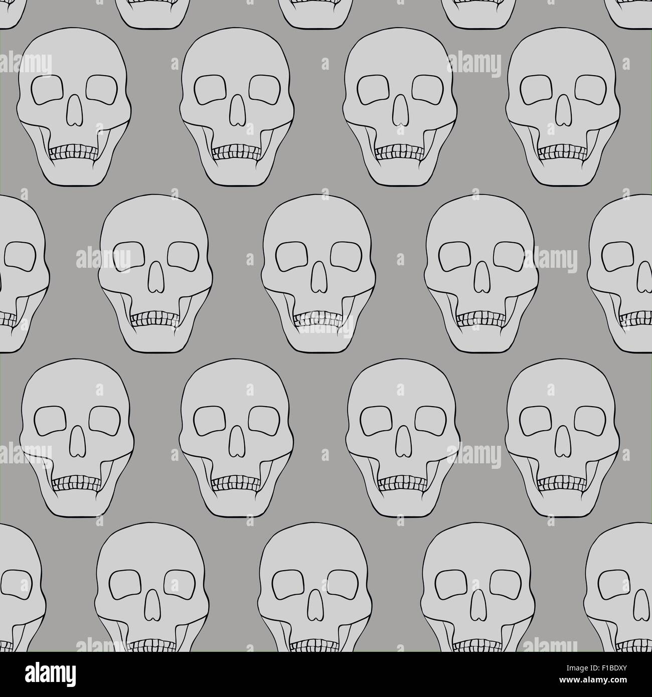 seamless background with skulls Stock Vector Image & Art - Alamy