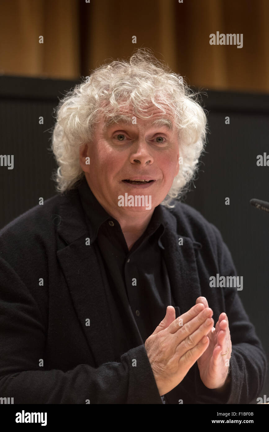 Sir simon rattle conductor hi-res stock photography and images - Alamy