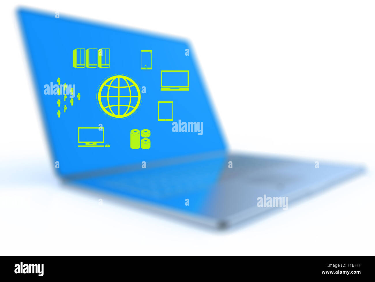 a Cloud Computing diagram on the new computer interface as concept ...