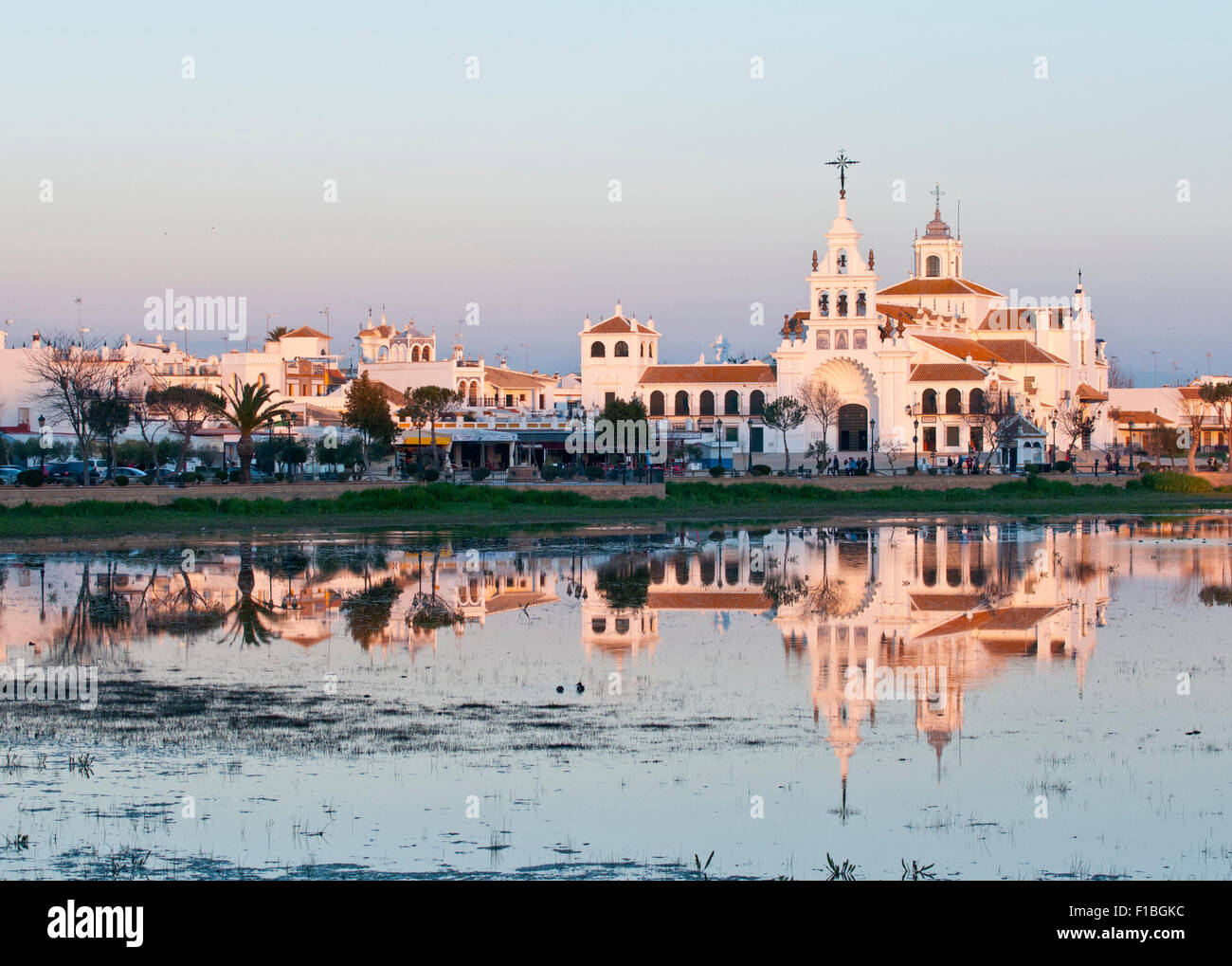 EL ROCIO, SPAIN, 18TH FEBRUARY 2015: Church of Nuestra Señora del Rocio ...