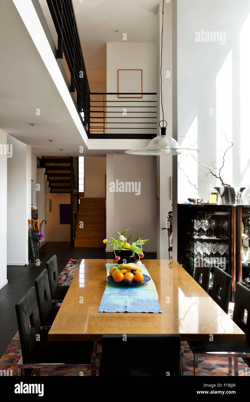 interior modern house , comfort dining room Stock Photo - Alamy