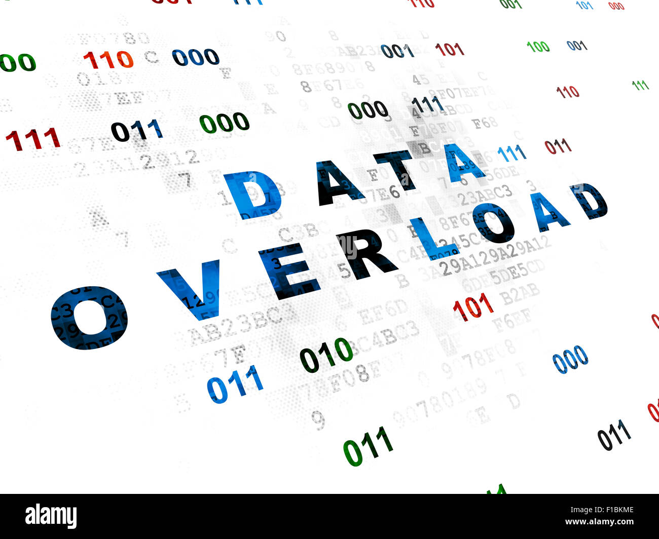 Information concept: Data Overload on Digital background Stock Photo ...