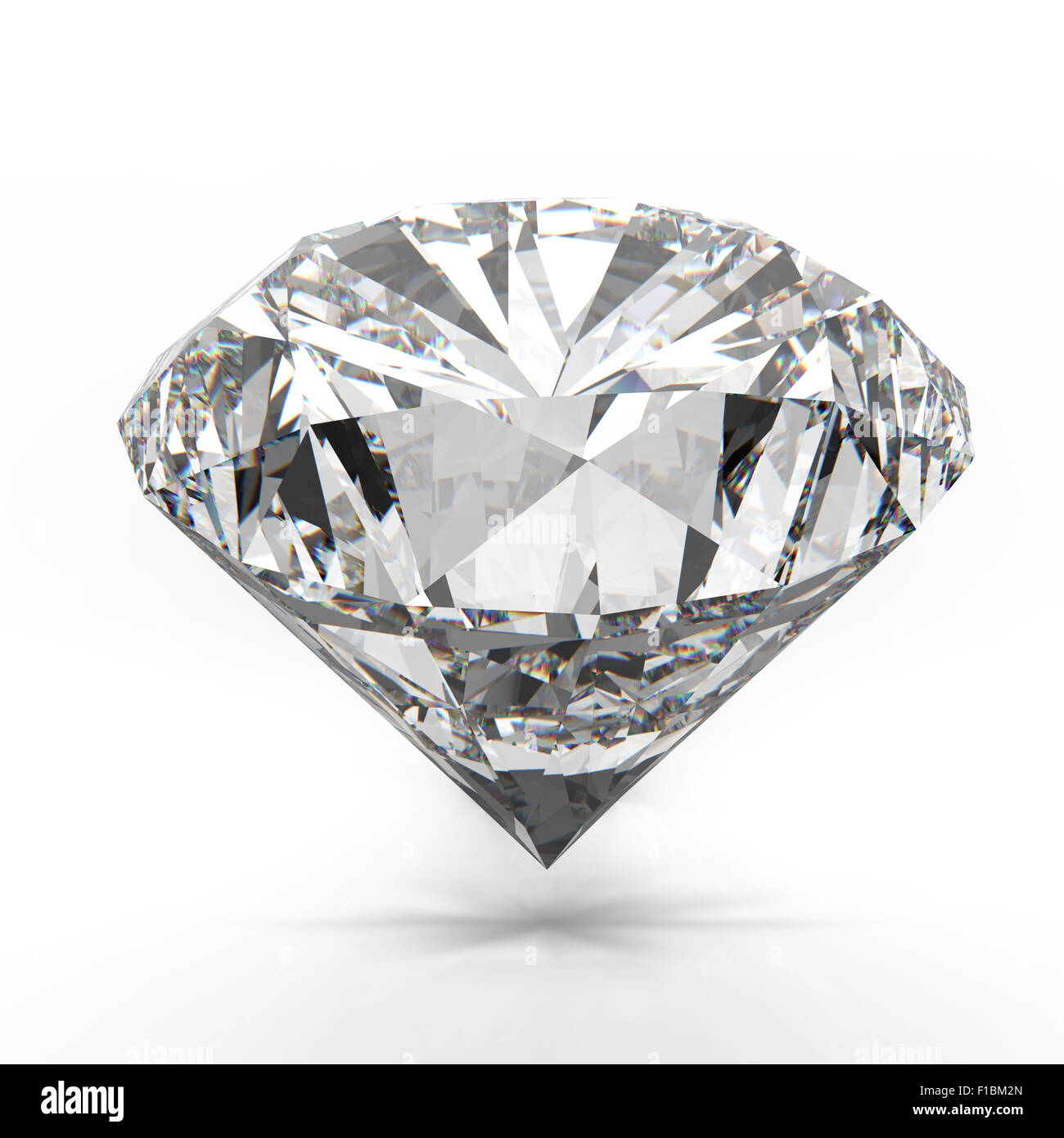 Diamonds isolated on white 3d model Stock Photo - Alamy