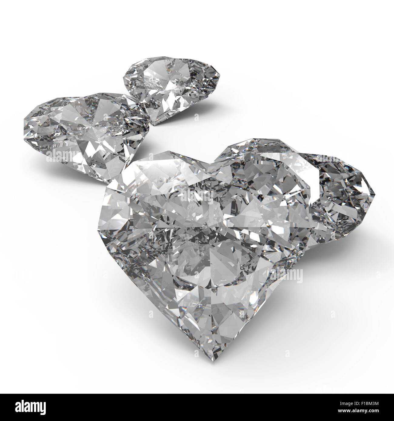 3d diamond heart shape Cut Out Stock Images & Pictures - Alamy