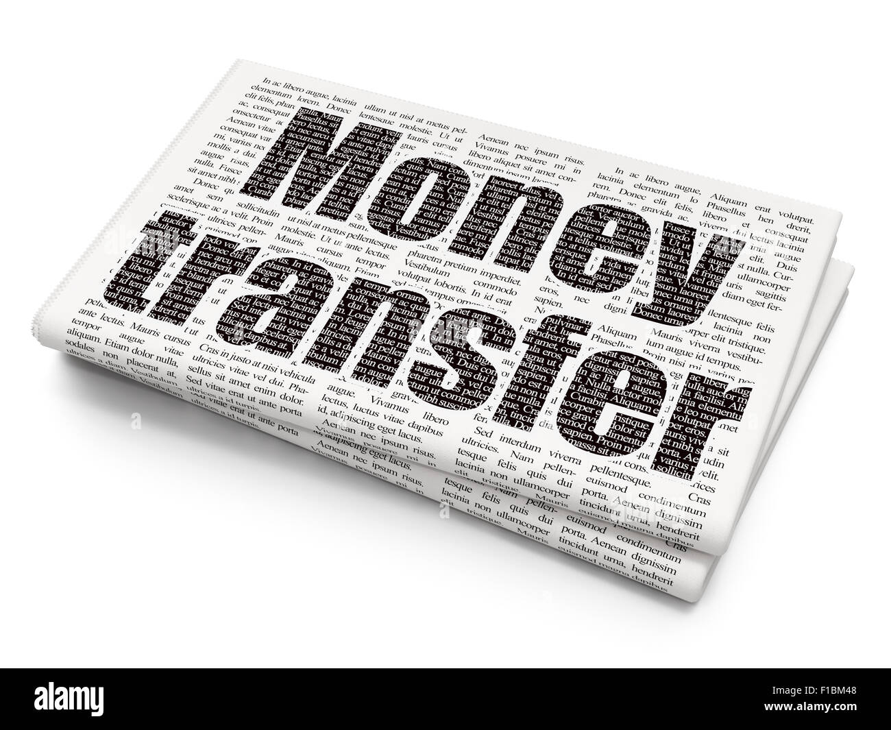 Currency concept: Money Transfer on Newspaper background Stock Photo ...
