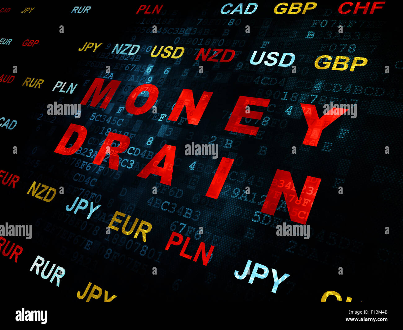 Money concept: Money Drain on Digital background Stock Photo - Alamy