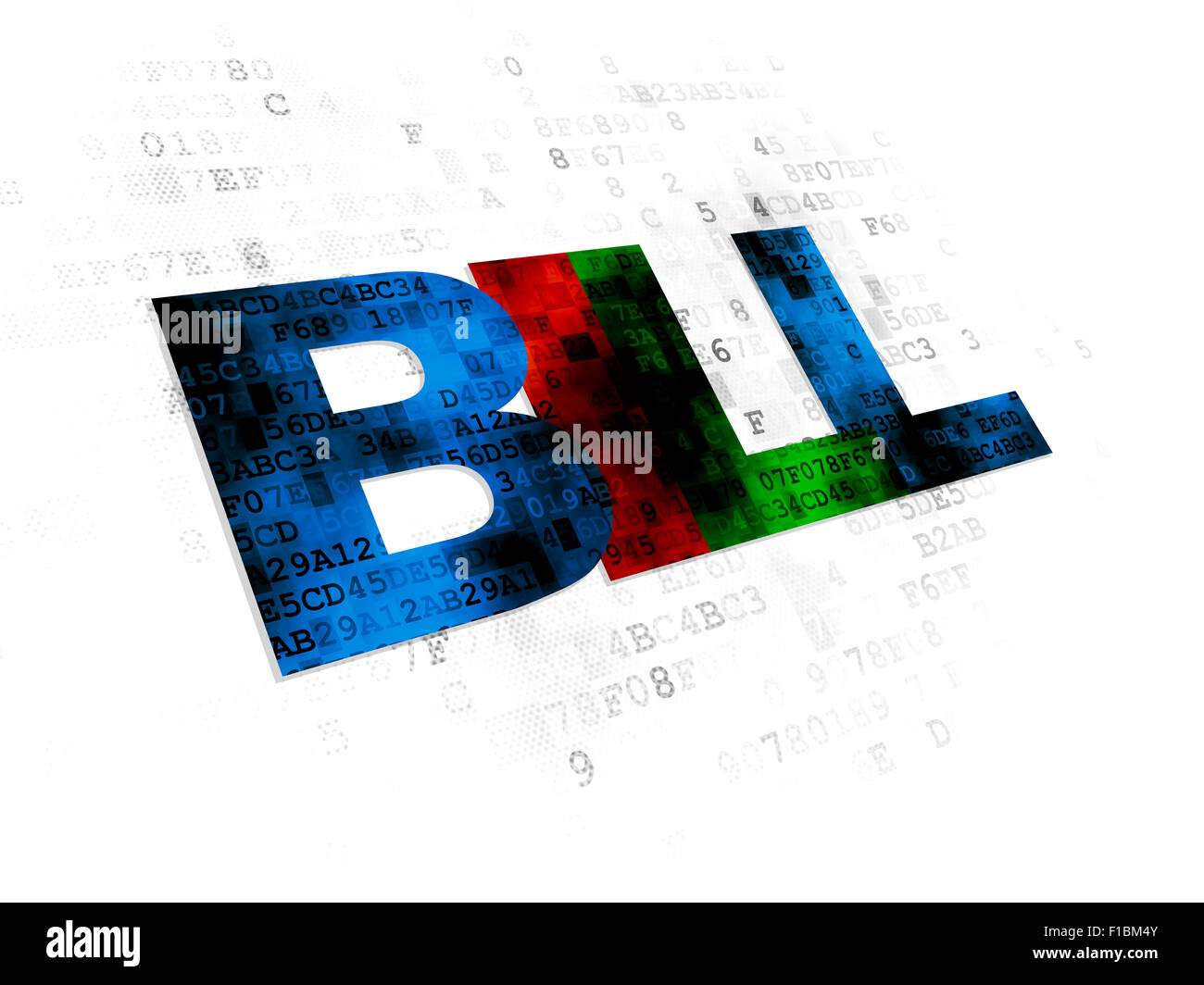 Currency concept: Bill on Digital background Stock Photo - Alamy