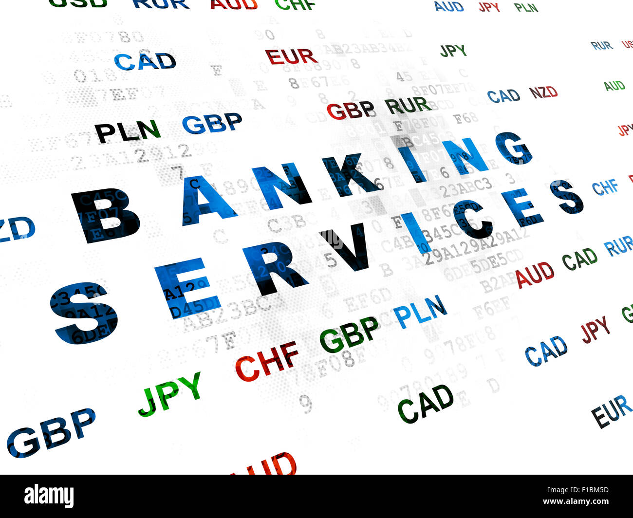 Money concept: Banking Services on Digital background Stock Photo - Alamy