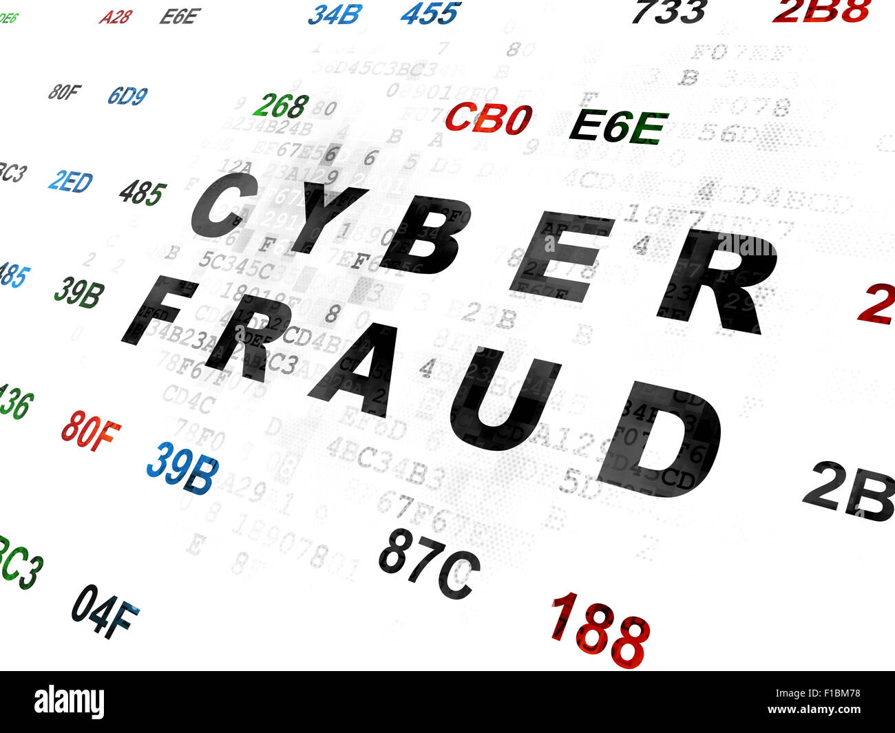Protection concept: Cyber Fraud on Digital background Stock Photo - Alamy