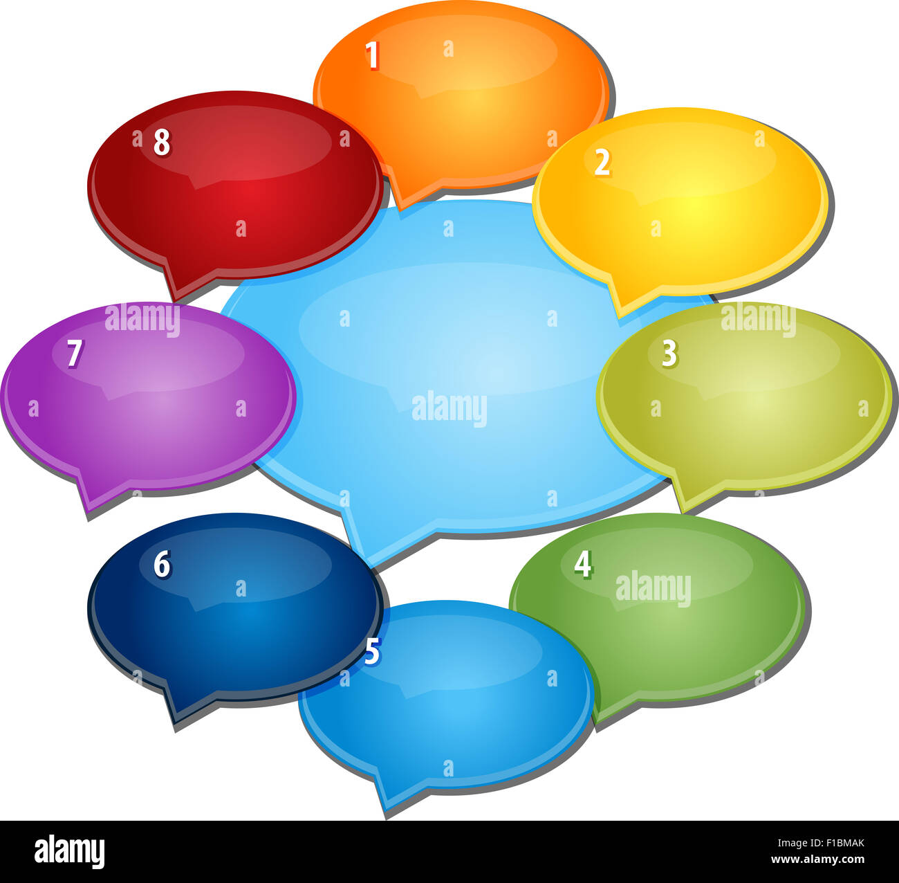 Blank business strategy concept infographic diagram illustration Dialog ...