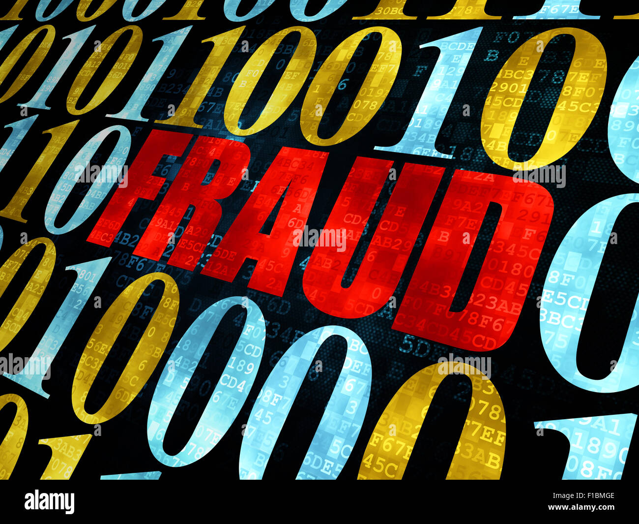 Protection concept: Fraud on Digital background Stock Photo - Alamy
