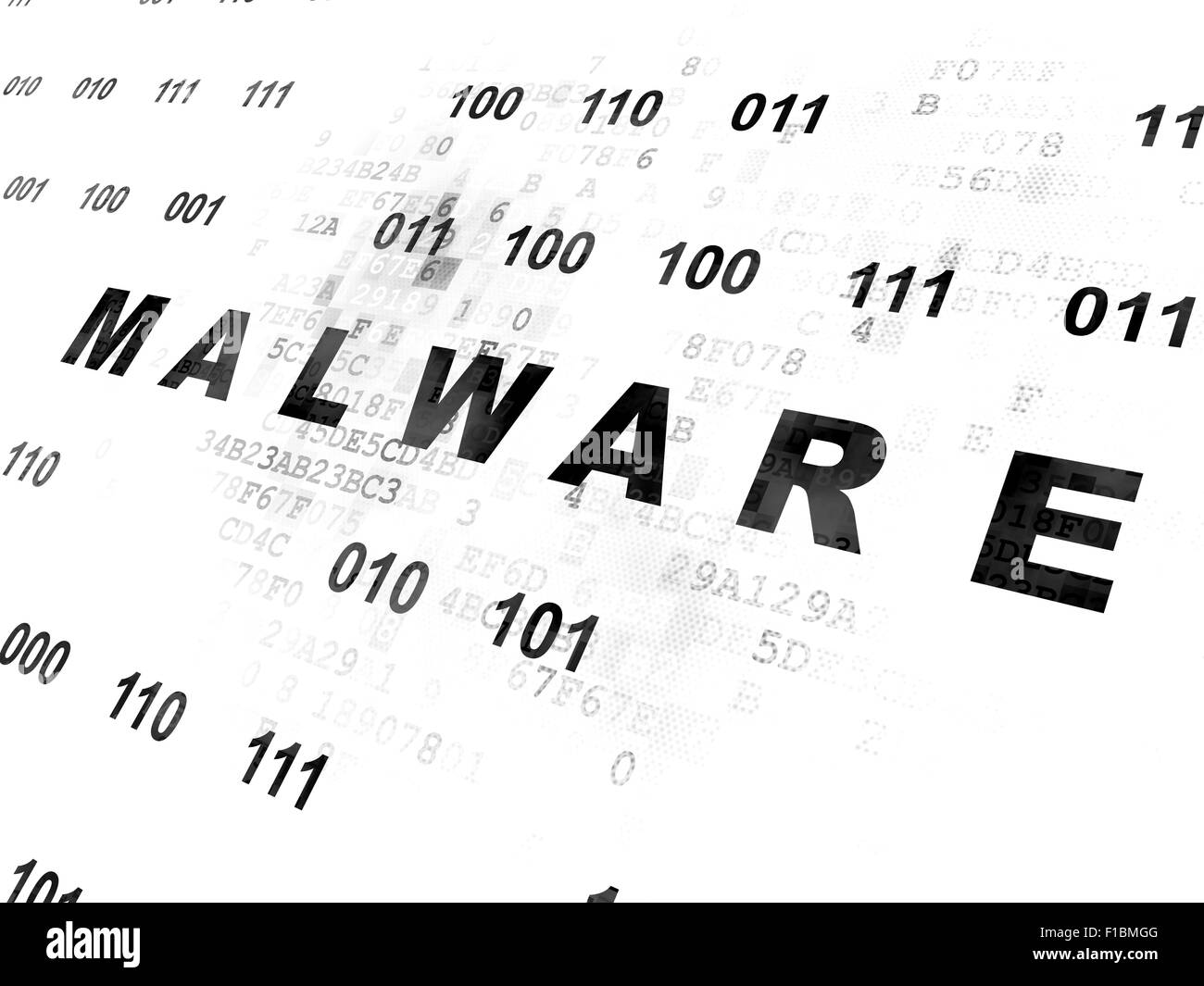 Protection concept: Malware on Digital background Stock Photo - Alamy