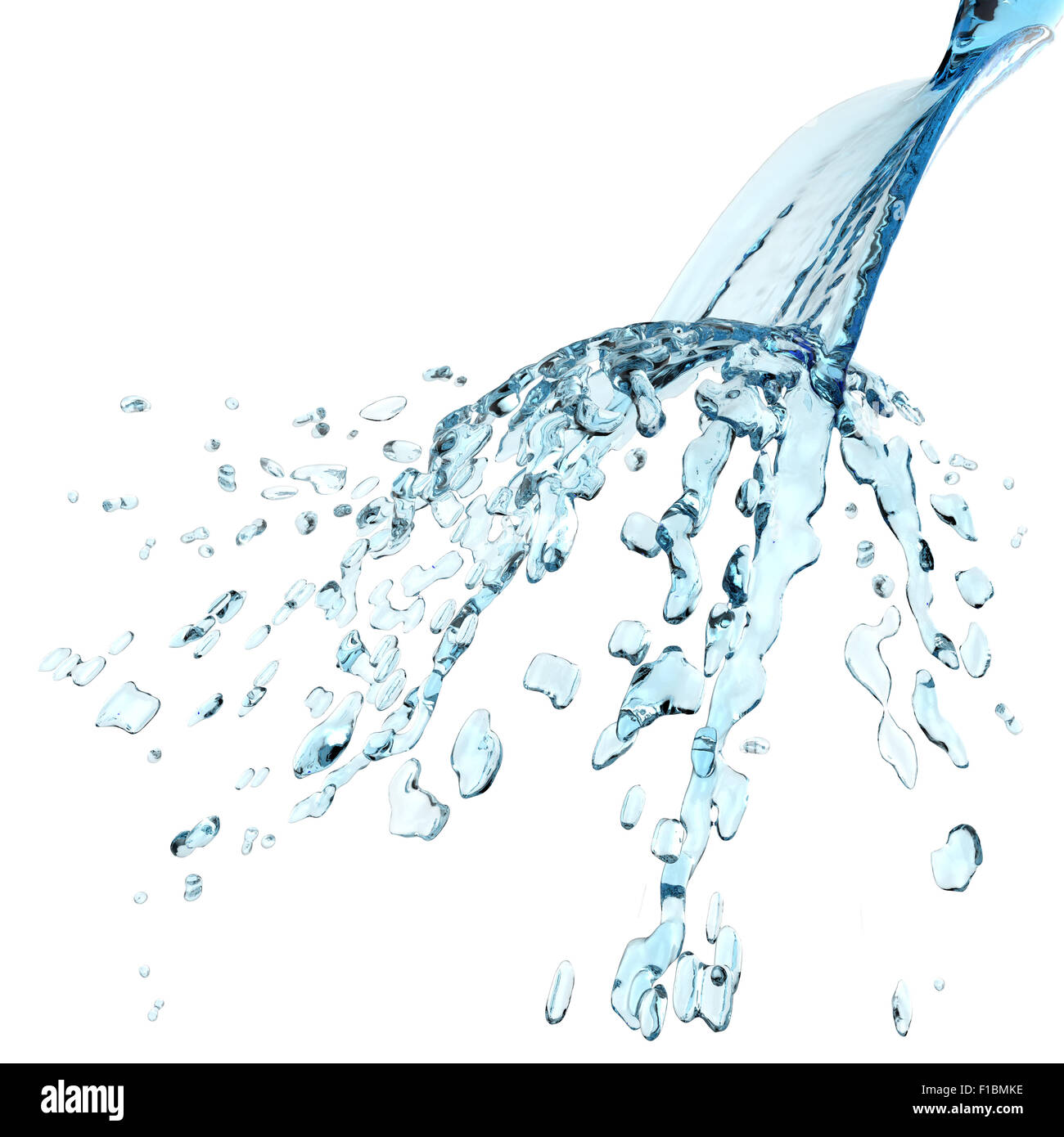 3d water splash isolated on white background Stock Photo - Alamy