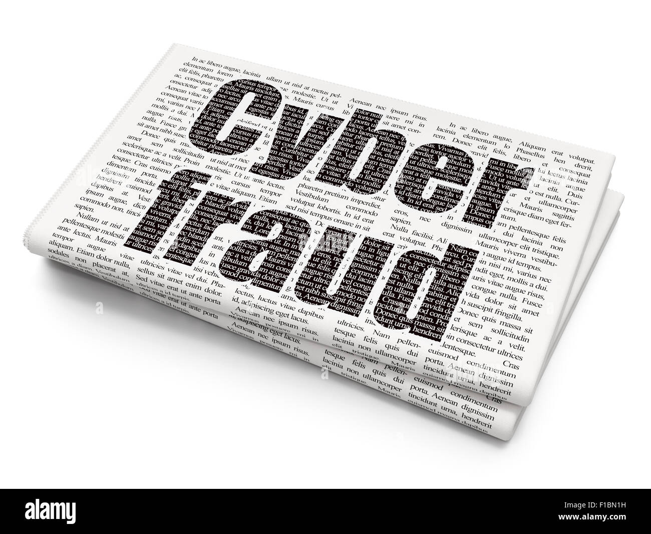 Security concept: Cyber Fraud on Newspaper background Stock Photo - Alamy