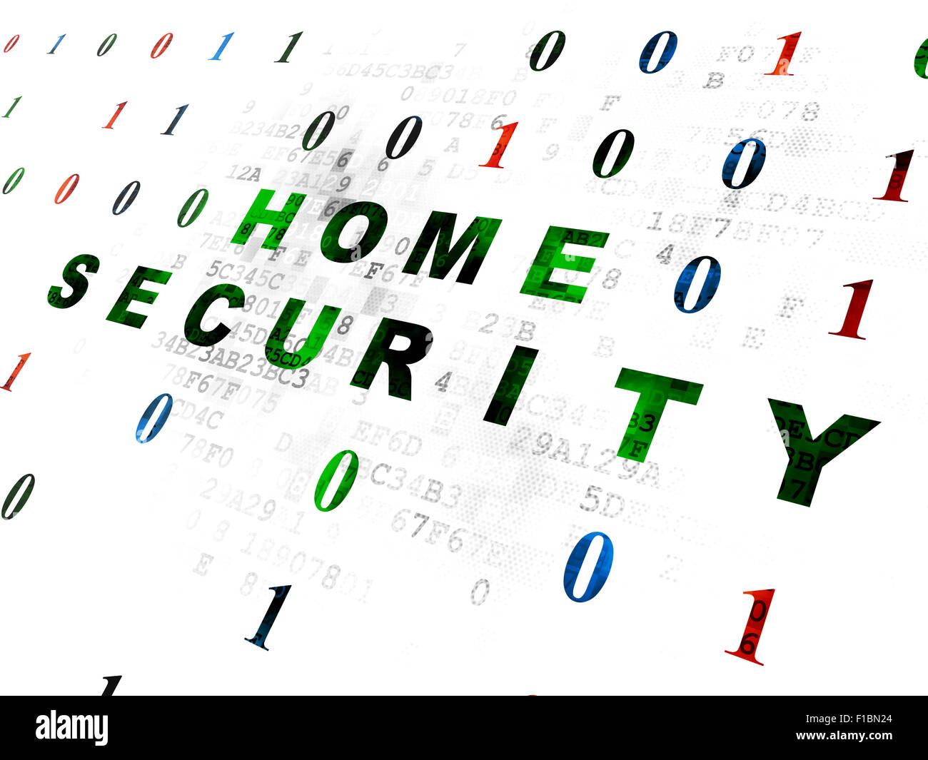 Protection concept: Home Security on Digital background Stock Photo - Alamy