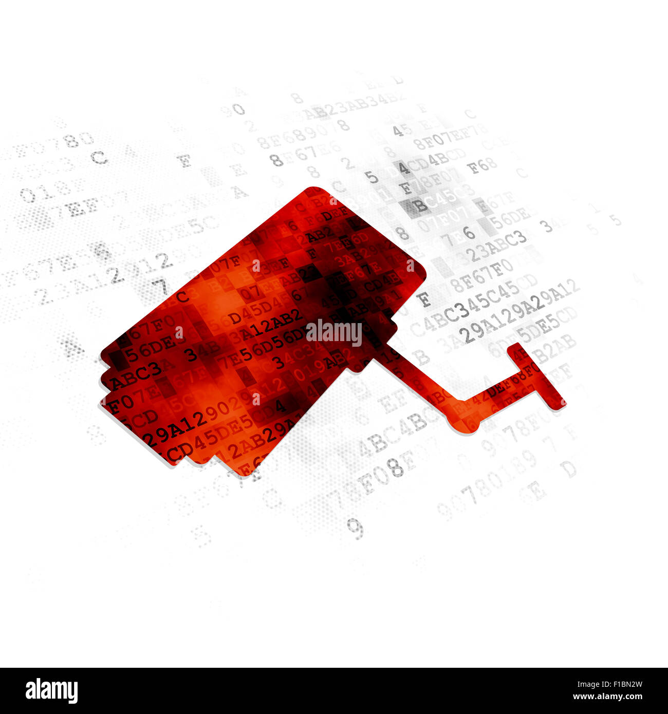 Privacy concept: Cctv Camera on Digital background Stock Photo - Alamy