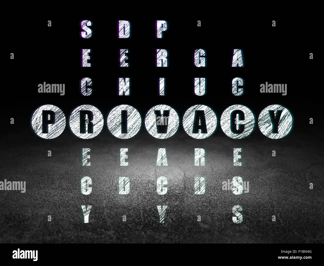 Security concept: word Privacy in solving Crossword Puzzle Stock Photo ...