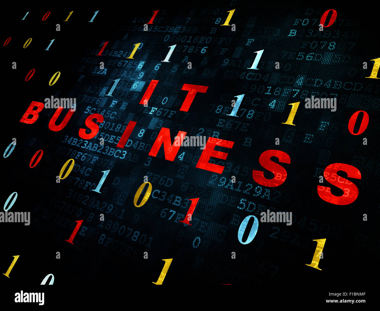 Finance concept: IT Business on Digital background Stock Photo - Alamy