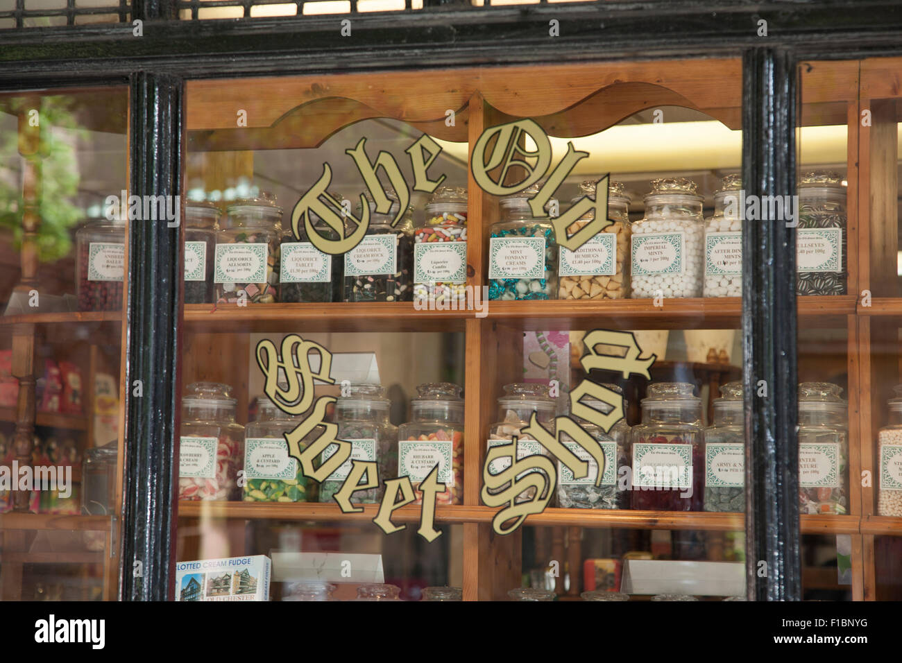 The Old Sweet Shop Sign; Chester; England; UK Stock Photo - Alamy