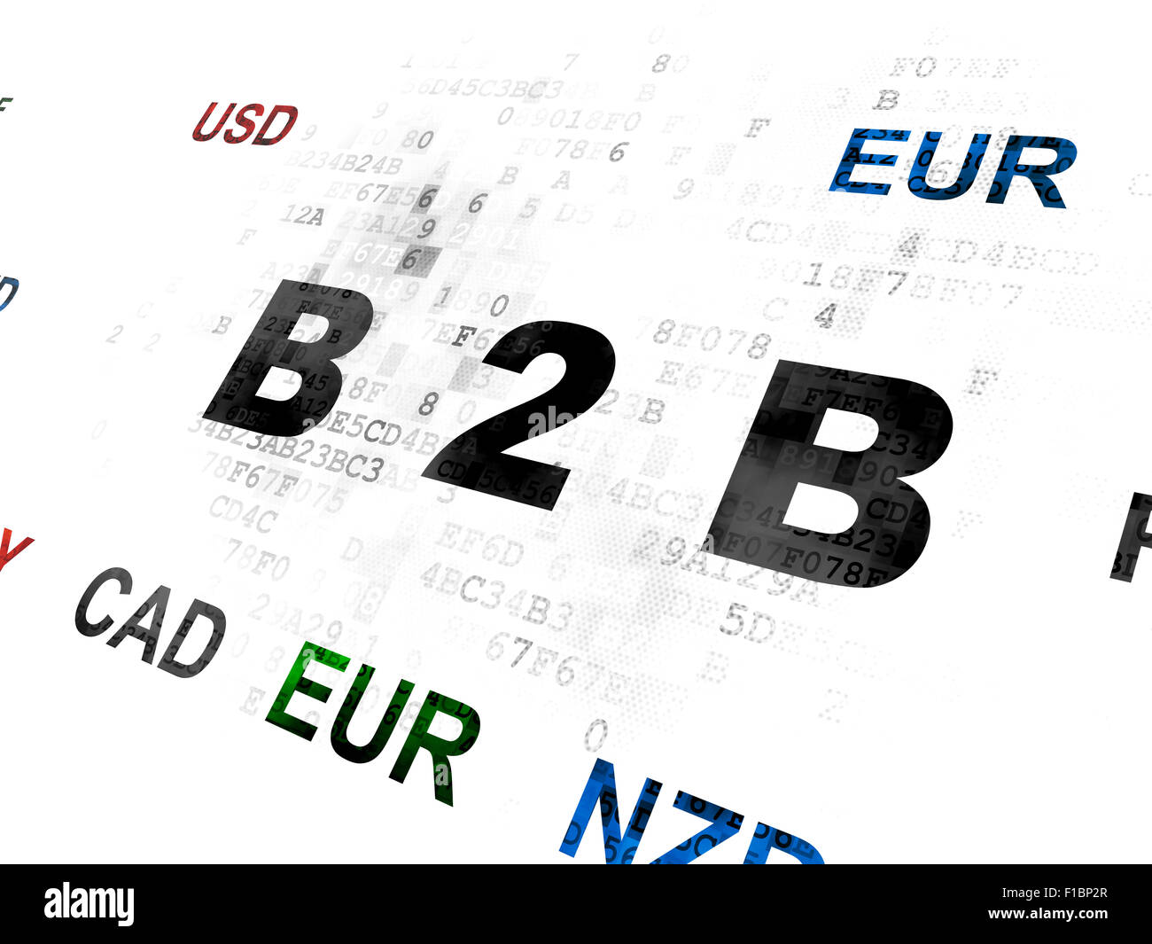 Finance concept: B2b on Digital background Stock Photo - Alamy