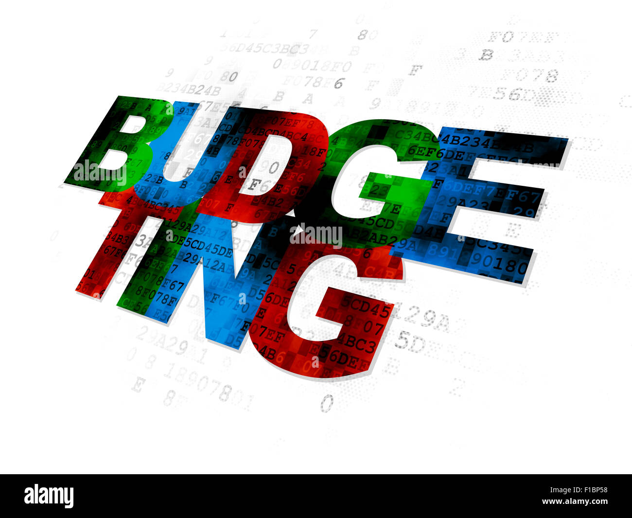 Finance concept: Budgeting on Digital background Stock Photo - Alamy