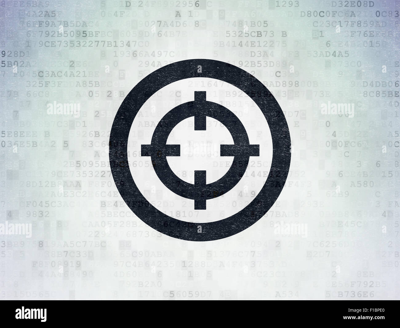 Business concept: Target on Digital Paper background Stock Photo - Alamy