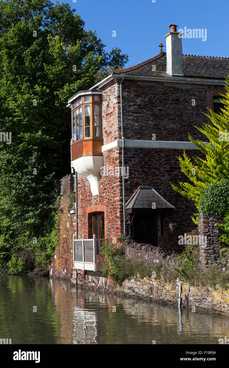 stoke gabriel,south hams,devon,flooding.high tide Stock Photo - Alamy