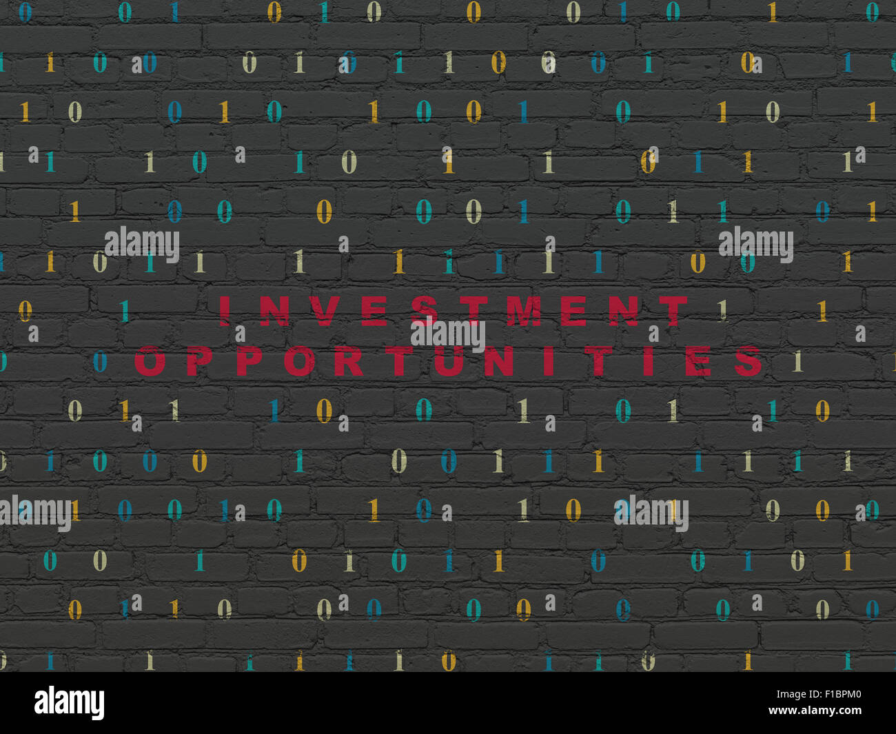 Business concept: Investment Opportunities on wall background Stock ...