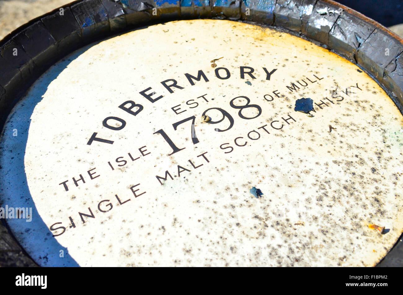 Whisky Barrel at Tobermory Whisky Distillery, Tobermory, Isle of Mull ... Whisky Barrel at Tobermory Whisky Distillery, Tobermory, Isle of Mull ...