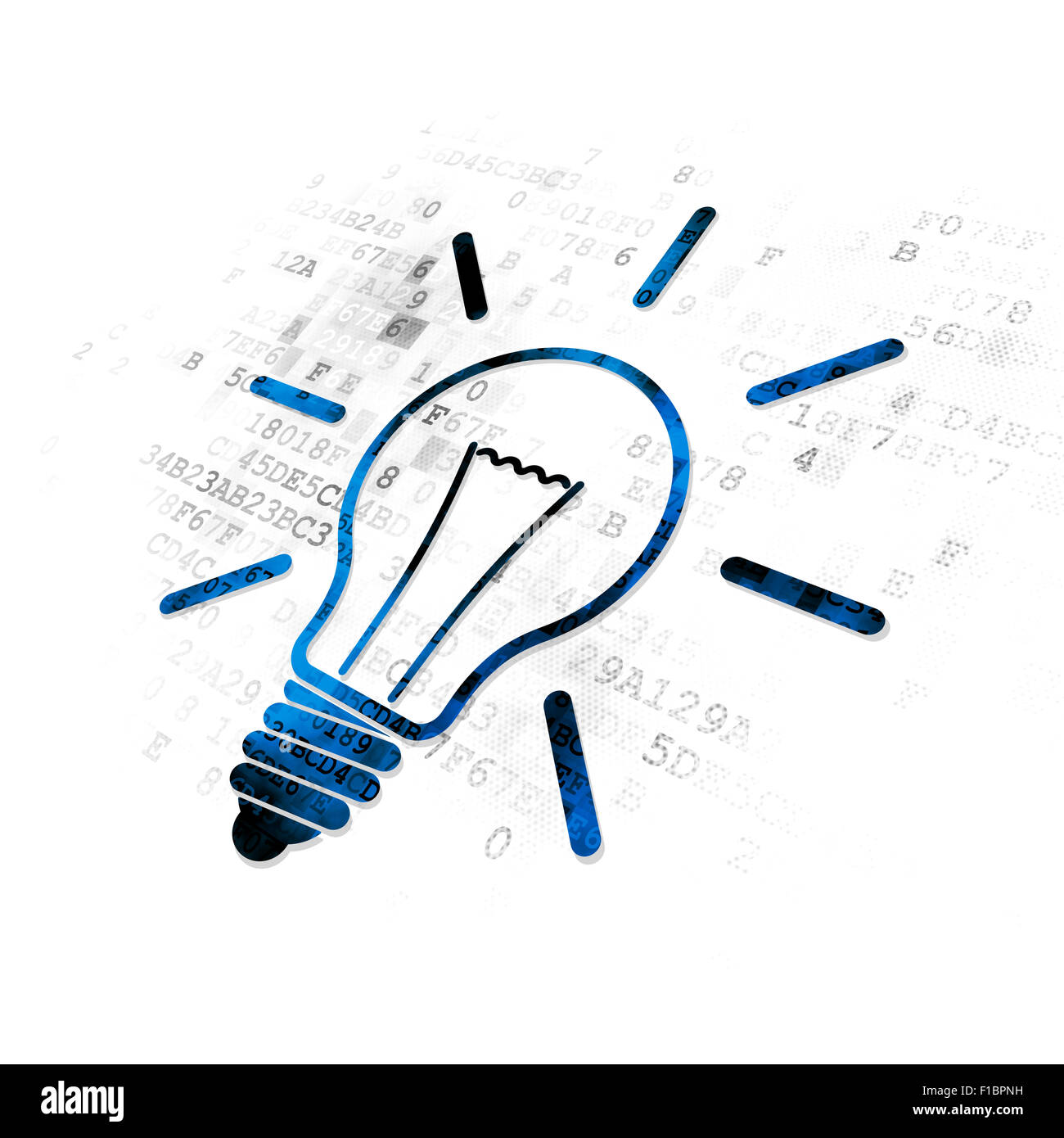 Finance concept: Light Bulb on Digital background Stock Photo - Alamy
