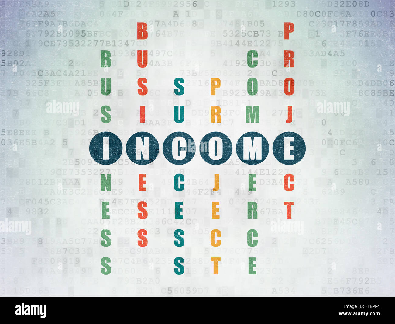 Business concept: word Income in solving Crossword Puzzle Stock Photo ...