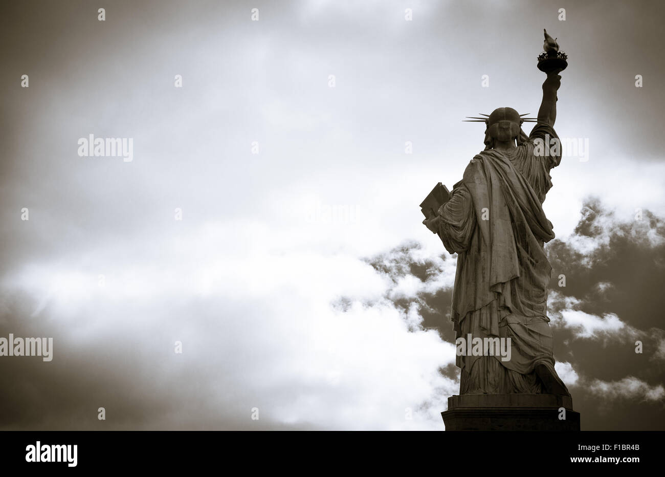 Statue of Liberty rear view Stock Photo - Alamy