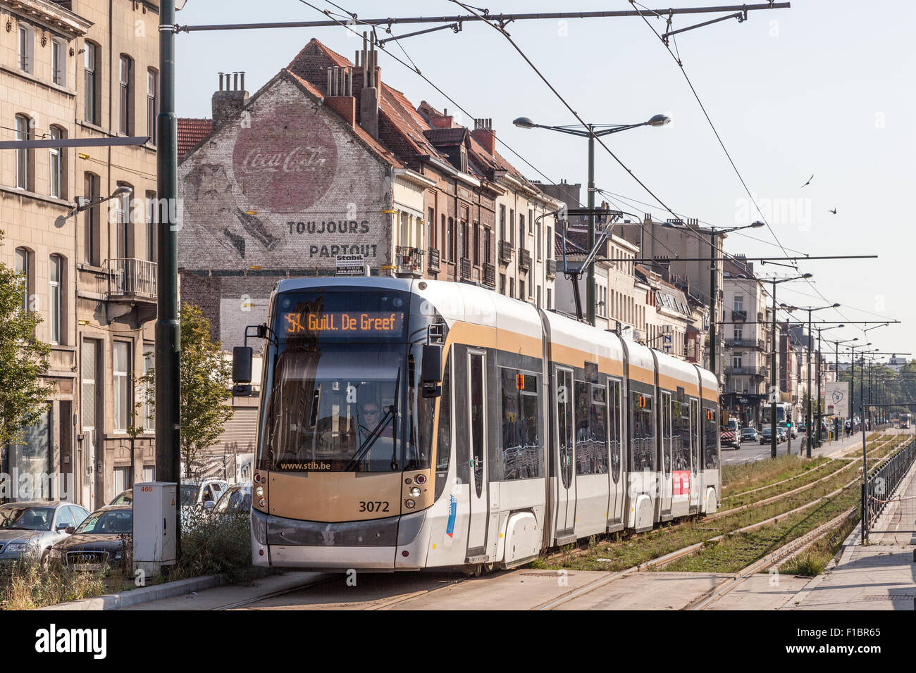 Tram in Brussels, Belgium Stock Photo - Alamy