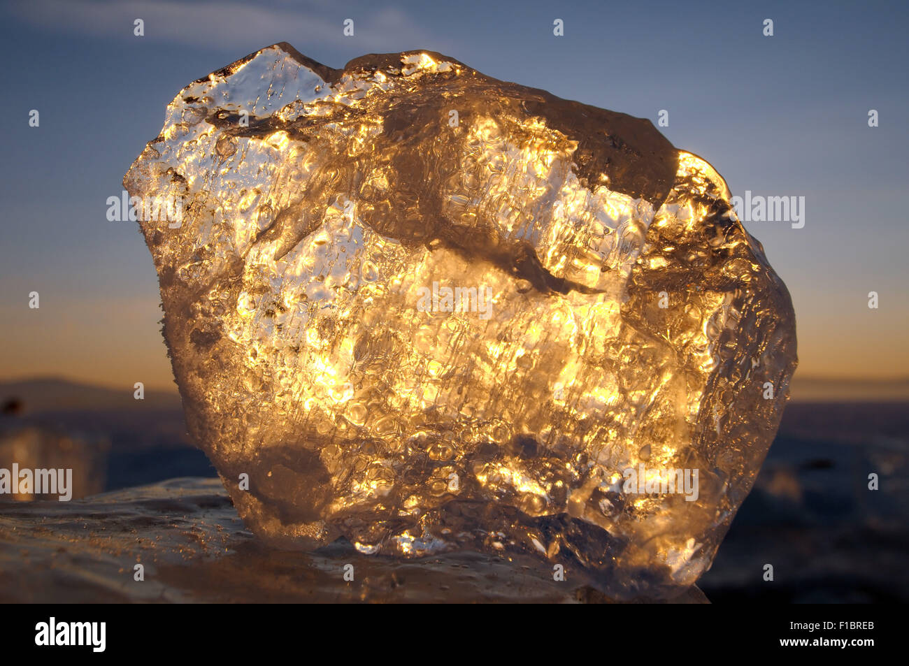 Lake Baikal, Siberia, Russia. 15th Oct, 2014. Ice formation, Olkhon ...