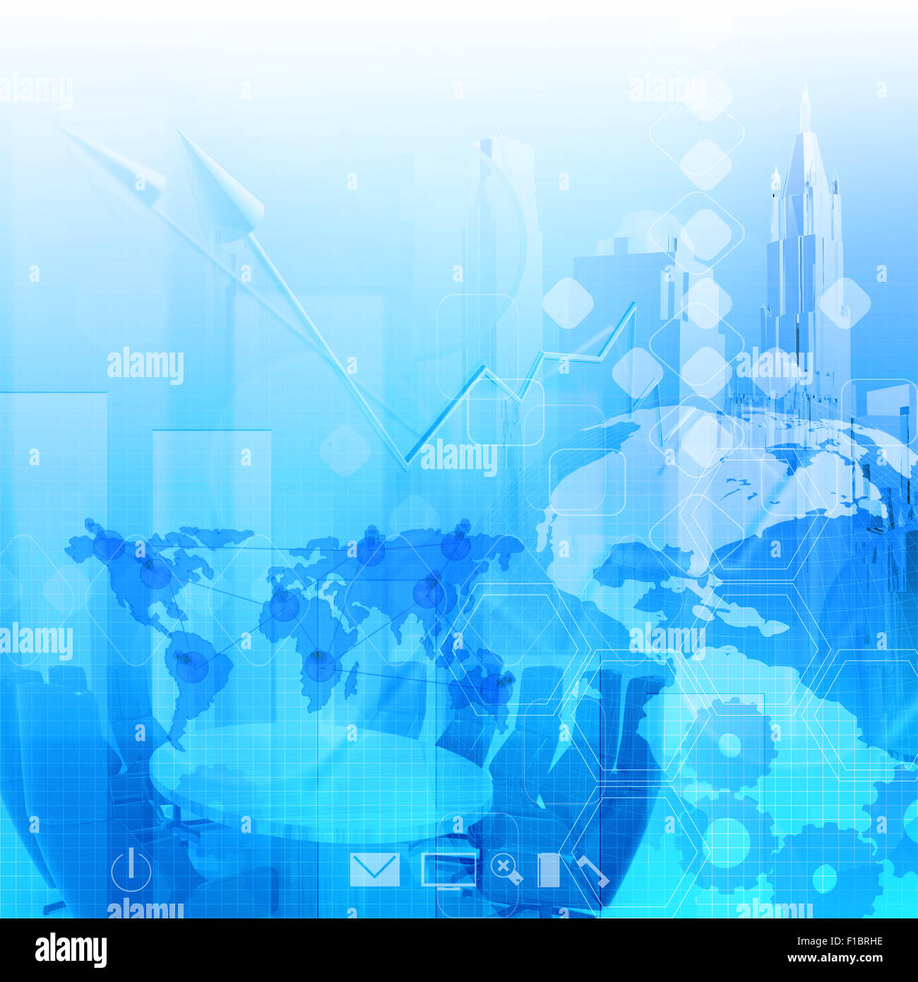 Abstract business background blue color Stock Photo - Alamy