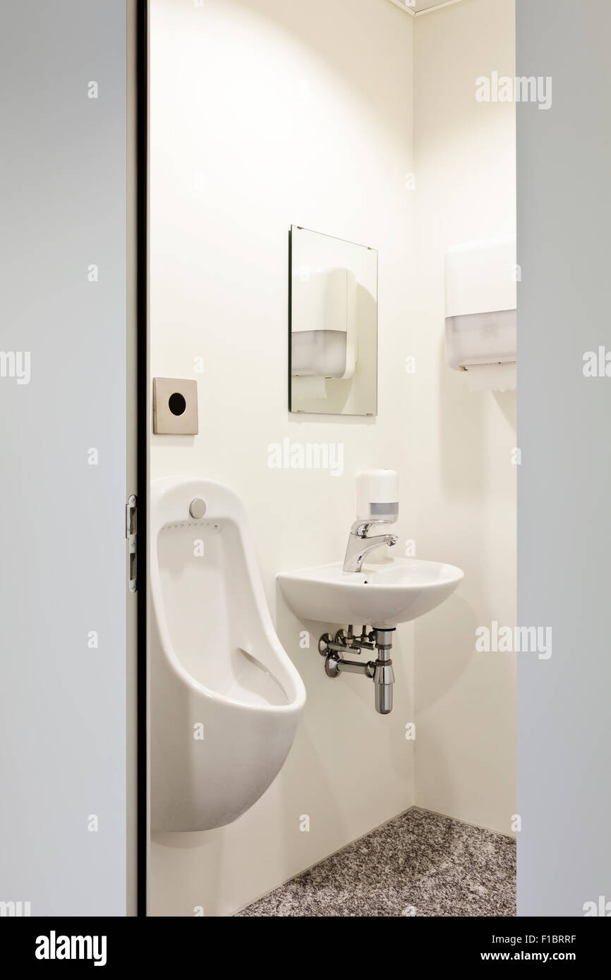 interior office building, toilet men Stock Photo - Alamy