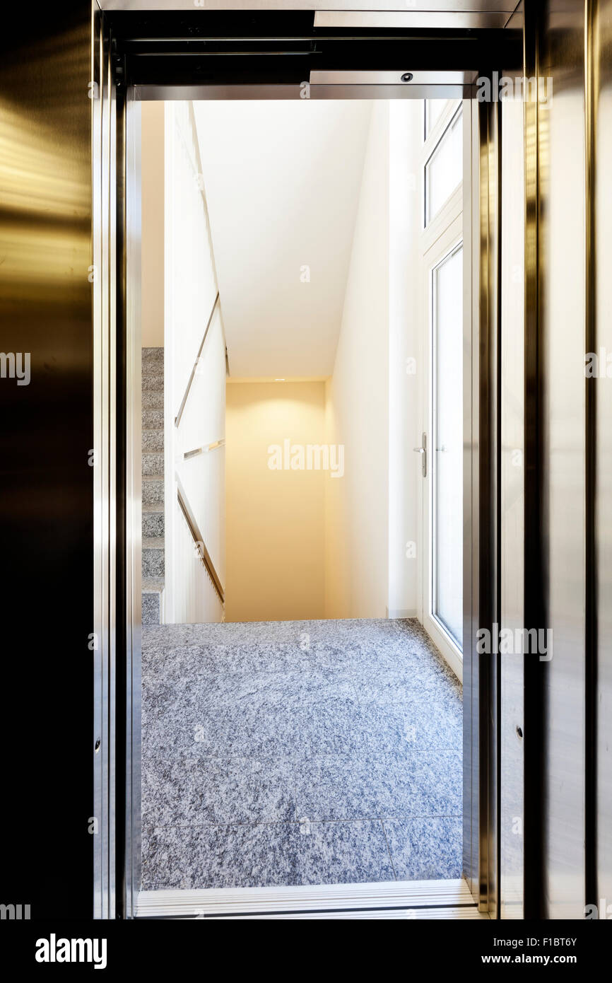 lift of a building, view from inside Stock Photo - Alamy