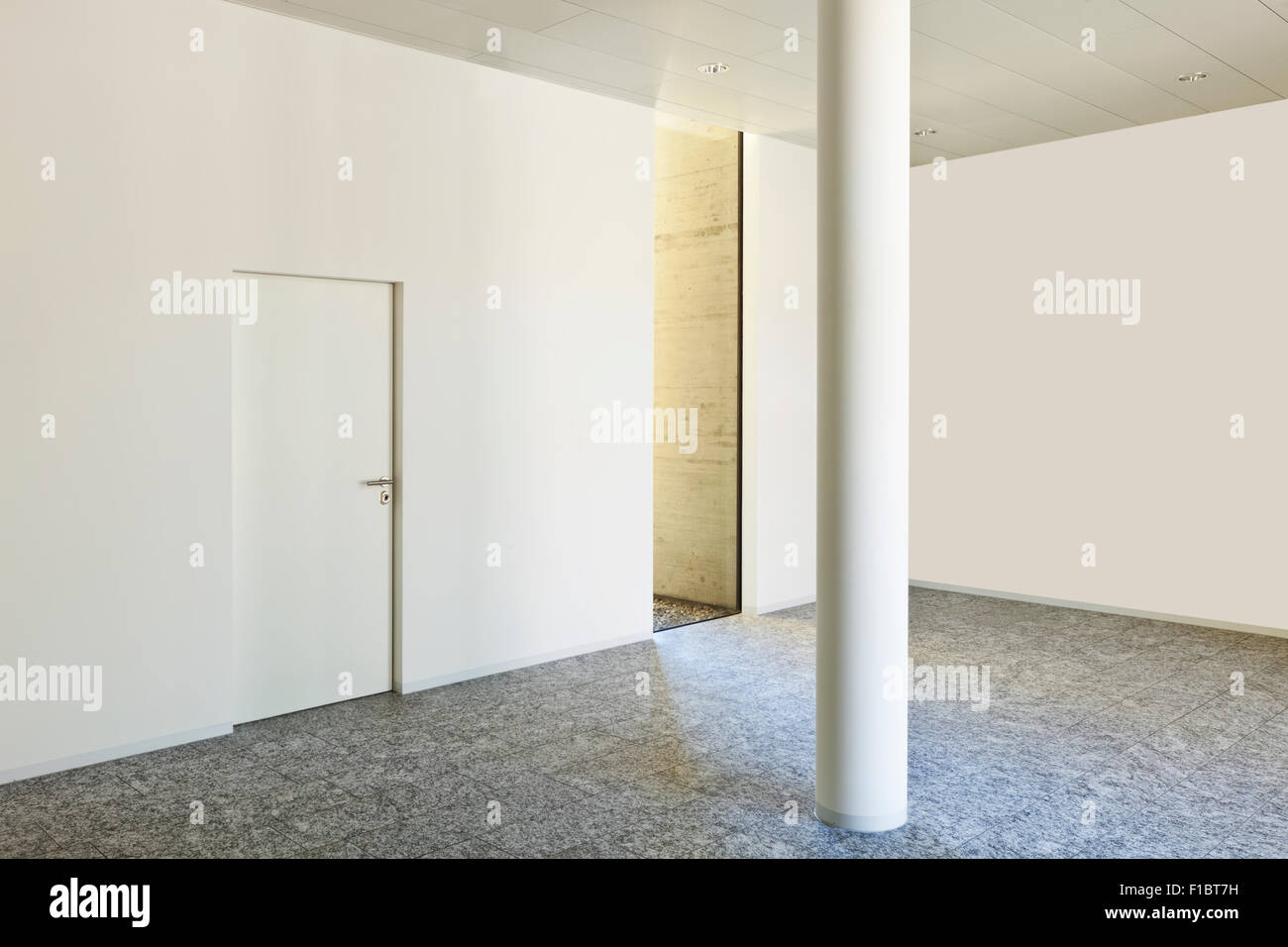 building interior, granite floor, white wall Stock Photo - Alamy