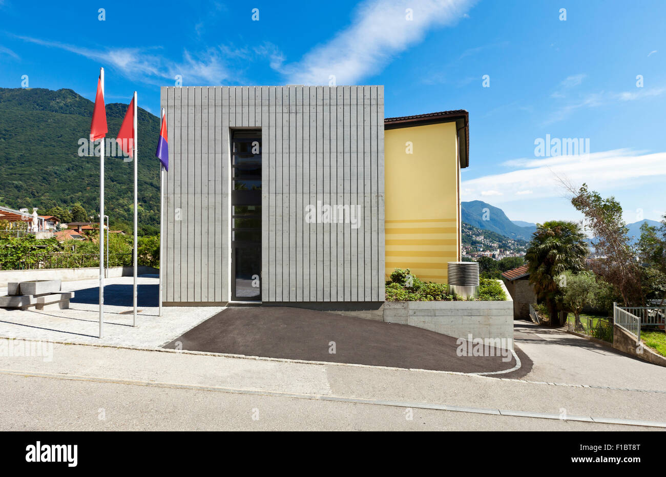 new building,view from the road Stock Photo - Alamy