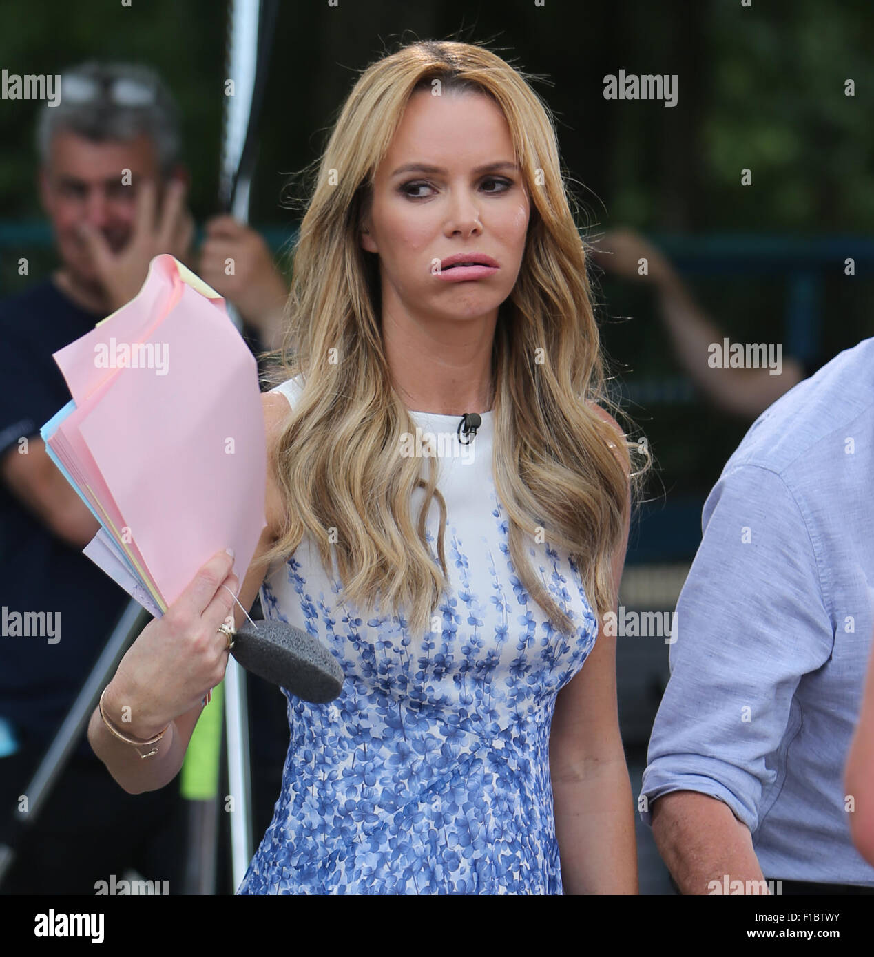 Amanda Holden and Philip Schofield filming on the Southbank Featuring ...