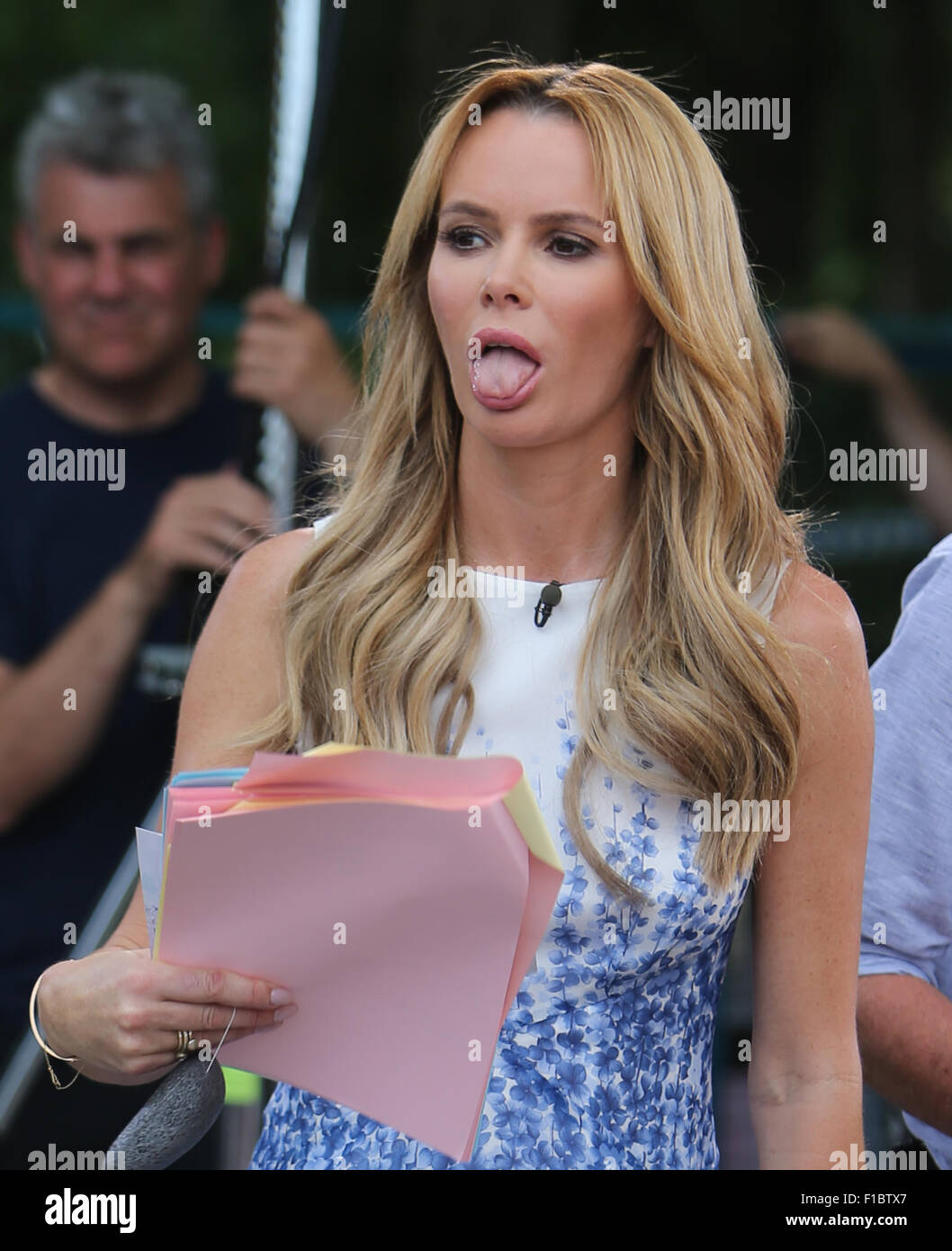 Amanda Holden and Philip Schofield filming on the Southbank Featuring ...