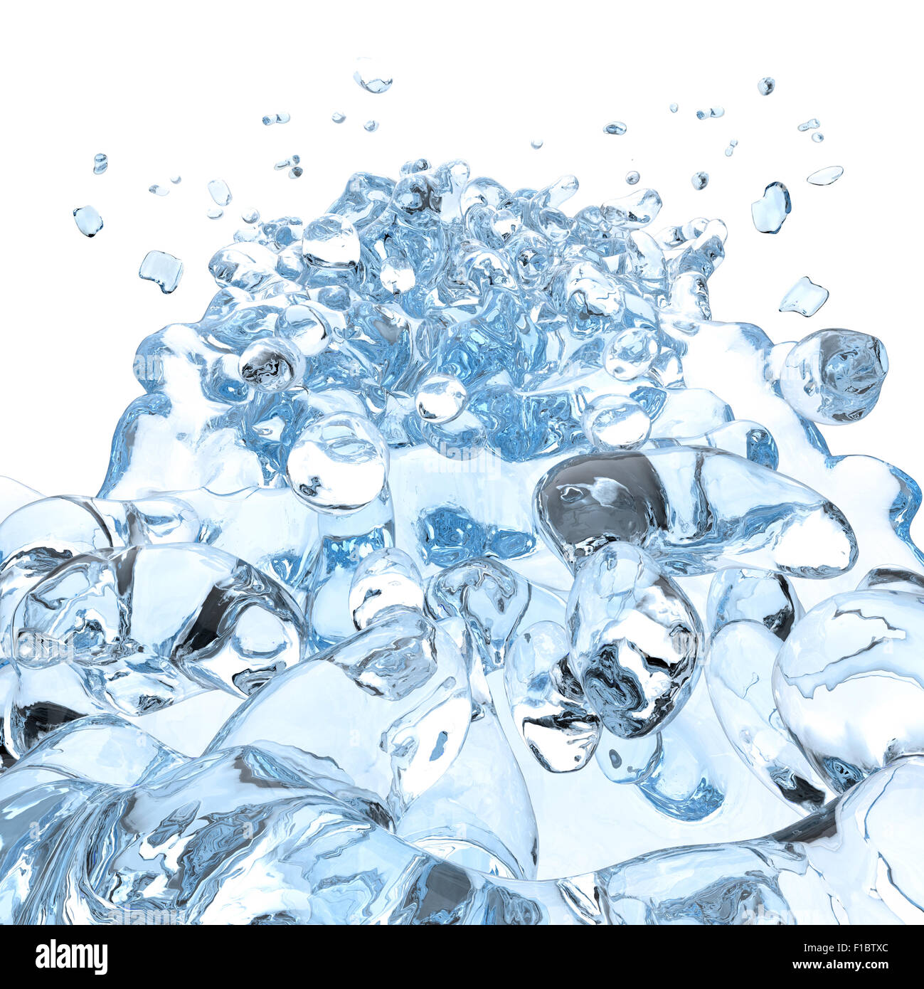 3d water splash isolated on white background Stock Photo - Alamy