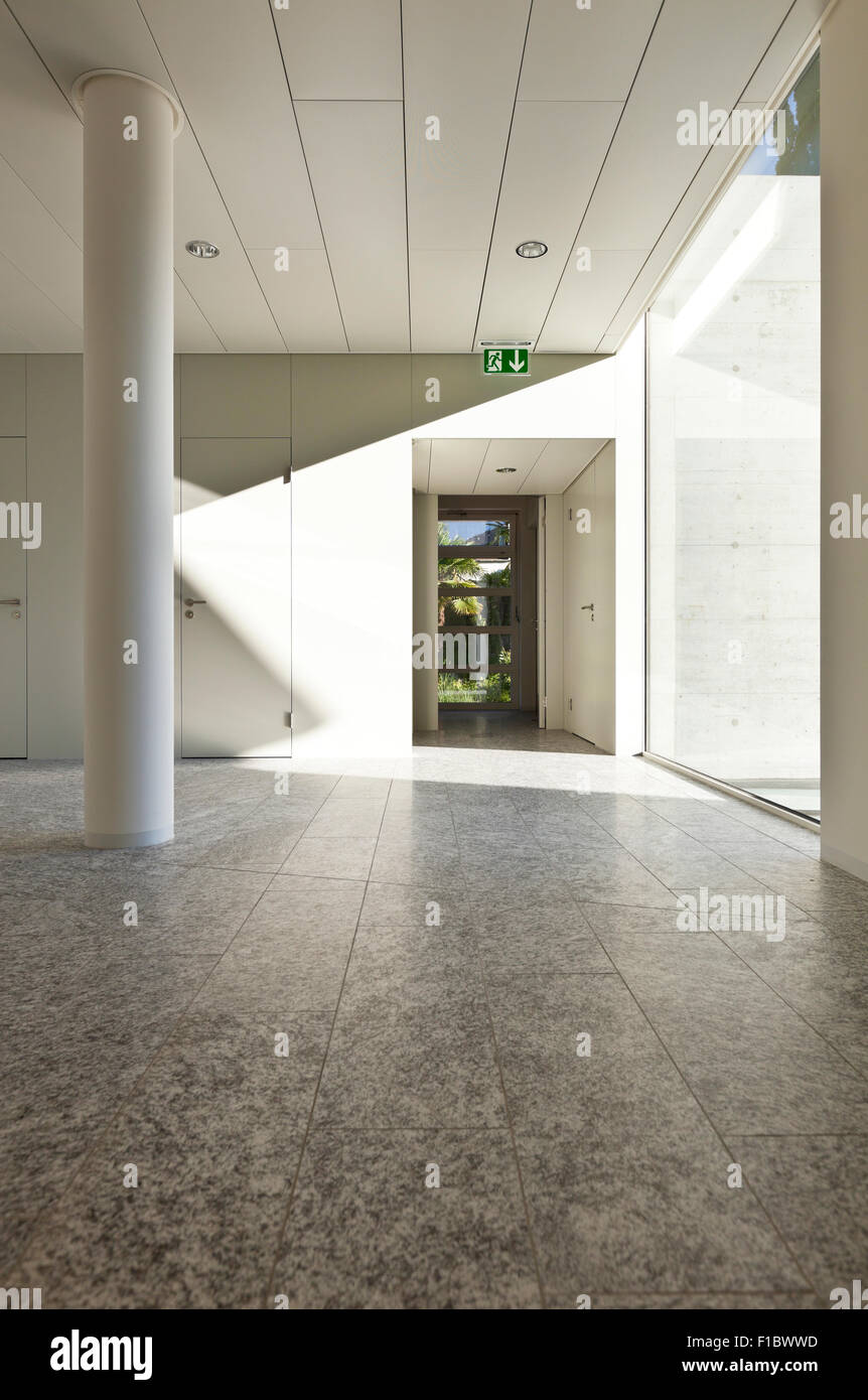 building interior, granite floor, white wall Stock Photo - Alamy