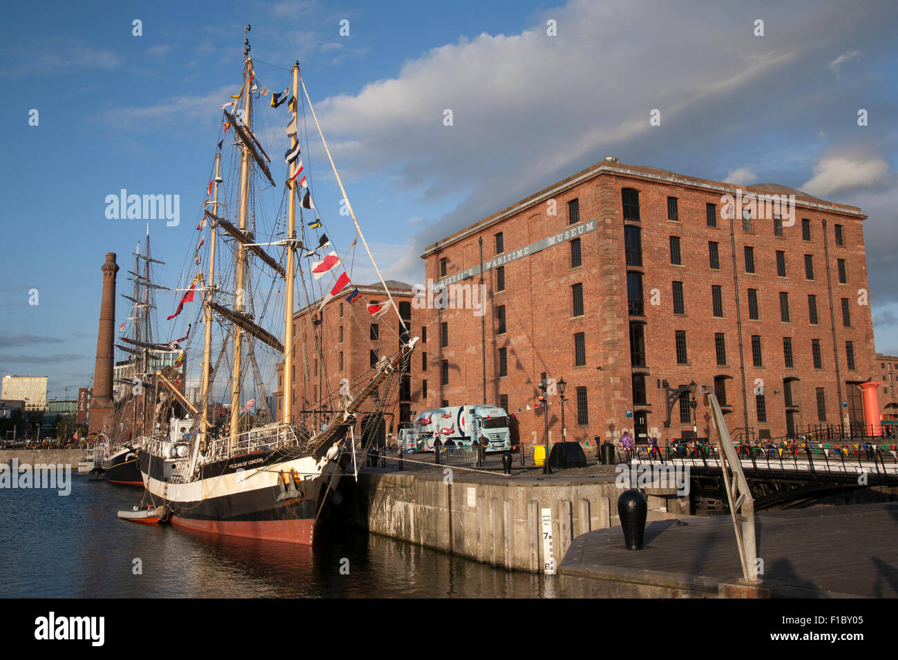 Tall Ship at Boat Festival, Albert Dock, Liverpool, England, UK Stock ...