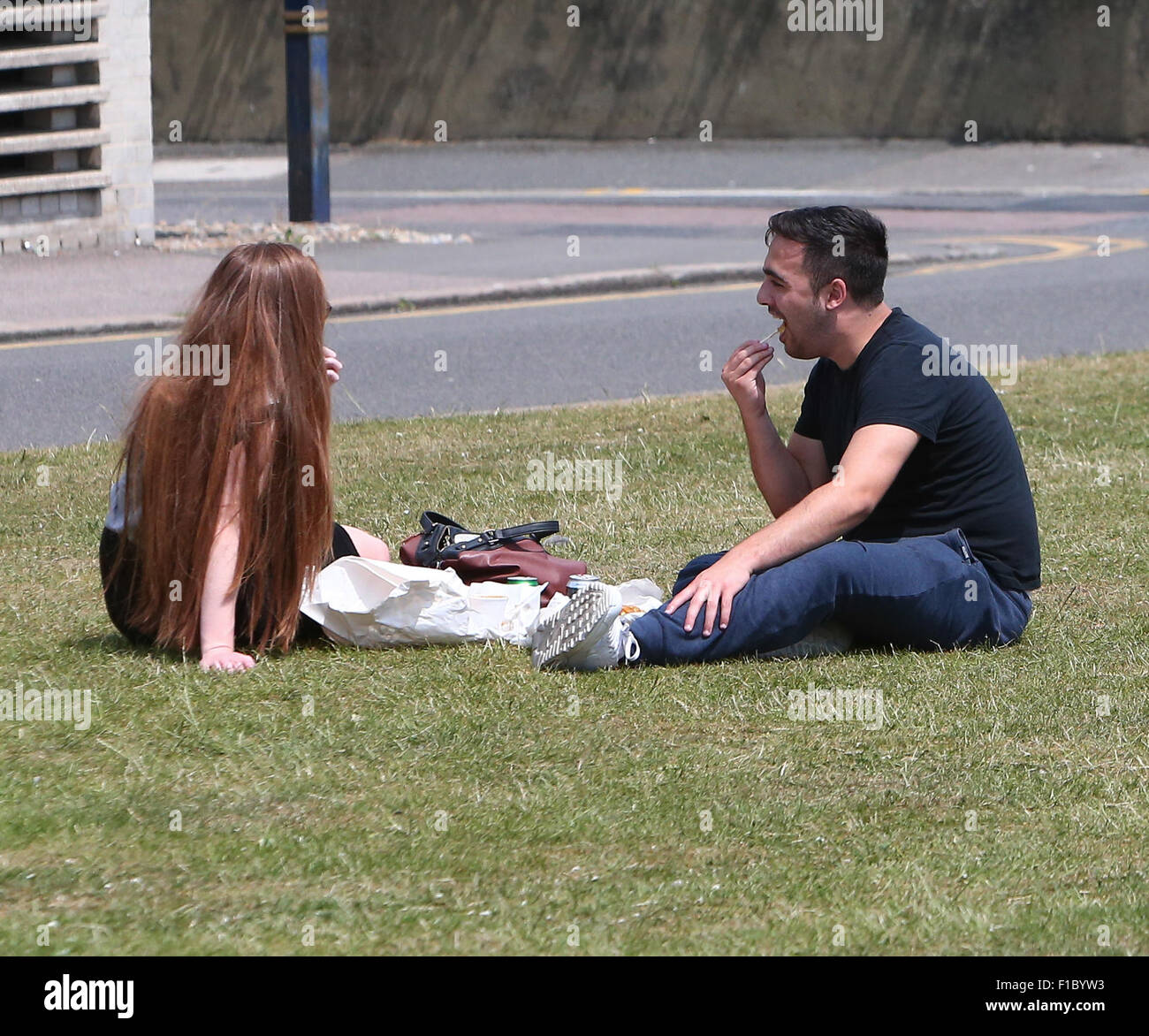 Sun worshippers enjoy the hot weather on what is said to be the hottest ...