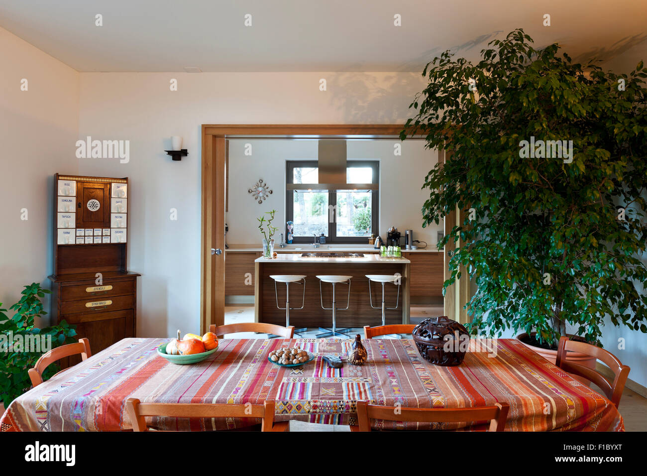 beautiful apartment, interior, ding room Stock Photo - Alamy