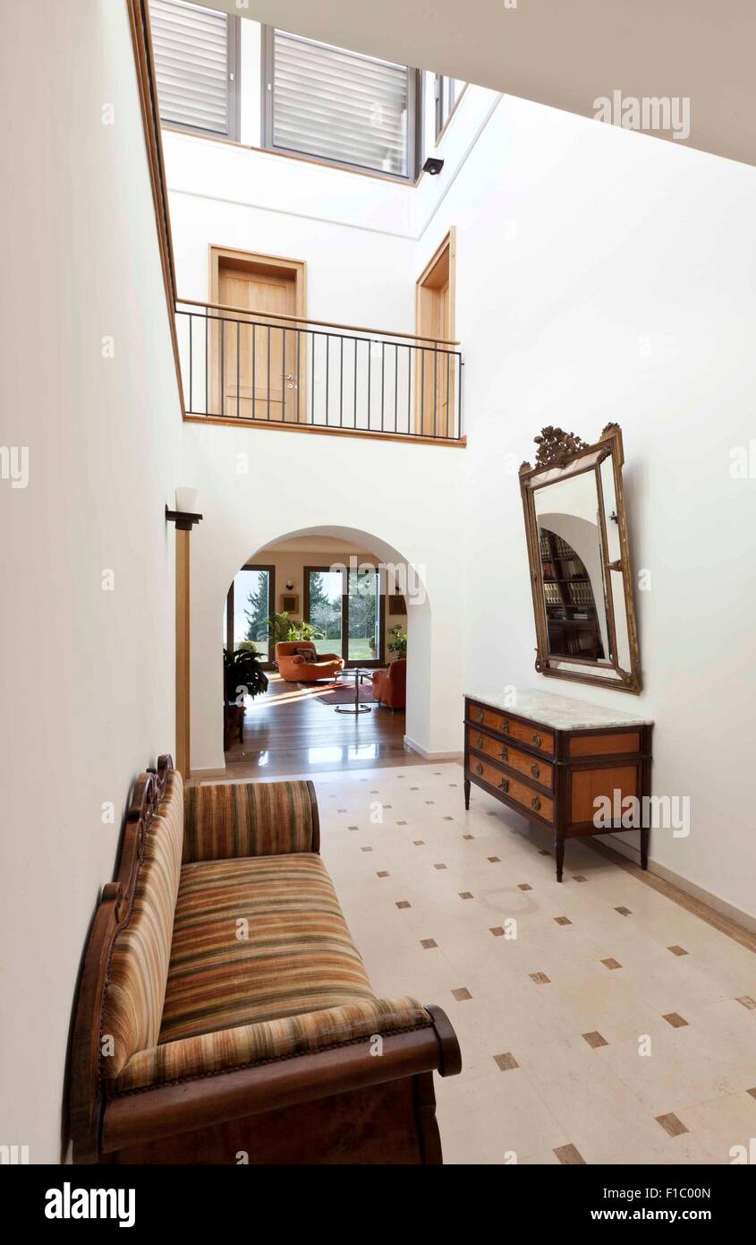 beautiful apartment, interior, corridor with antique furniture Stock ...