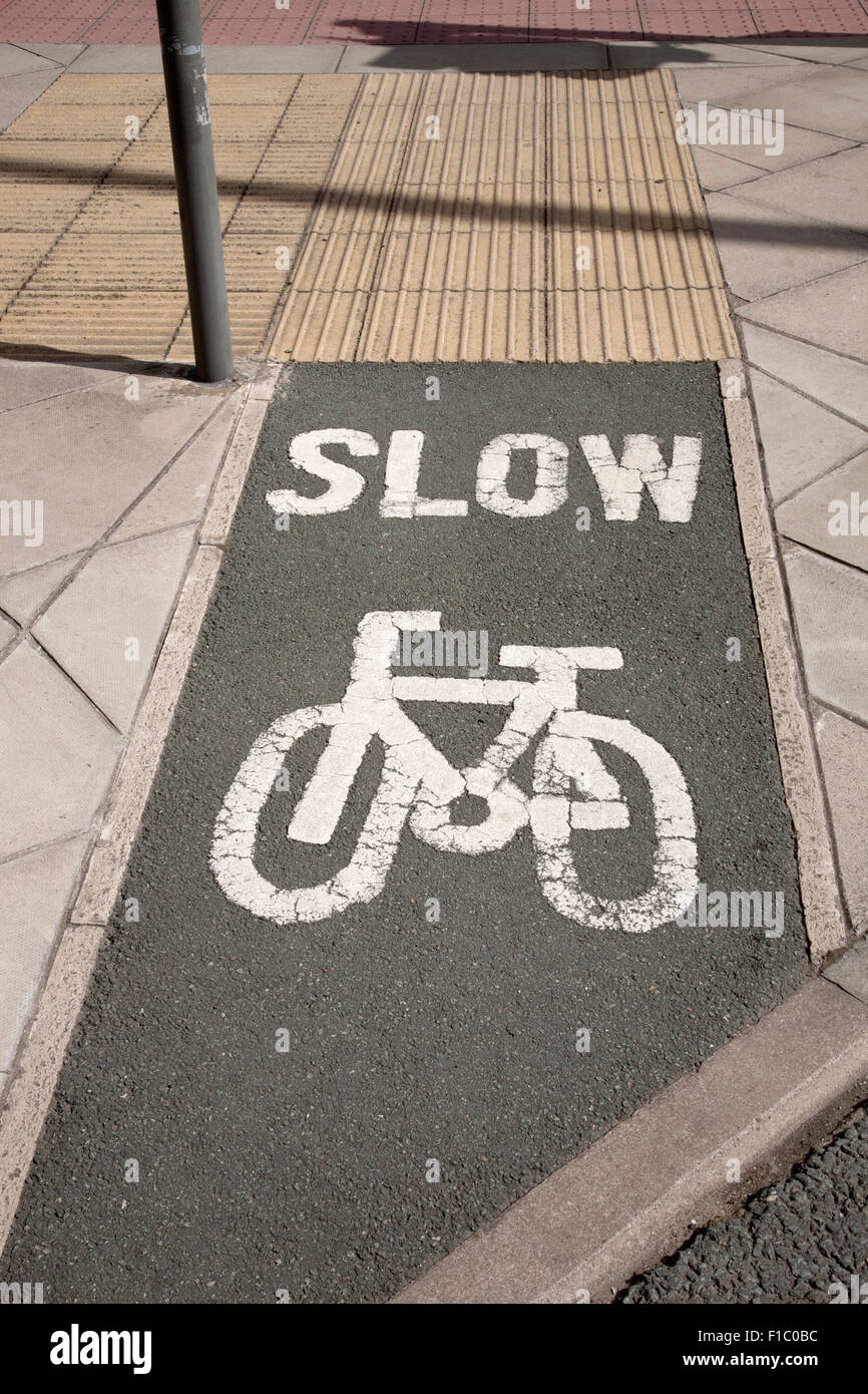 Cycle Lane in Urban Setting Stock Photo - Alamy
