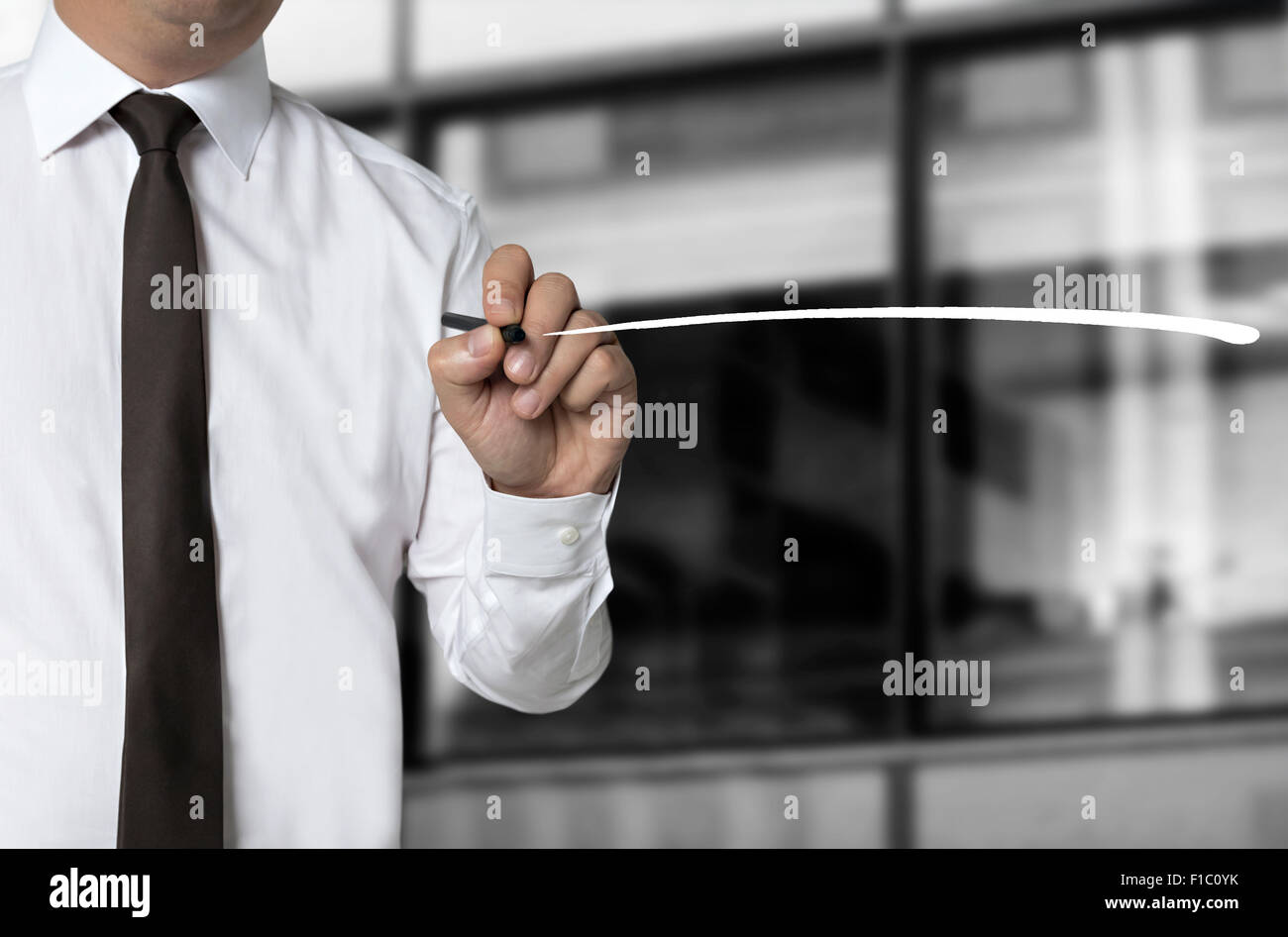 empty concept is written by businessman background Stock Photo - Alamy